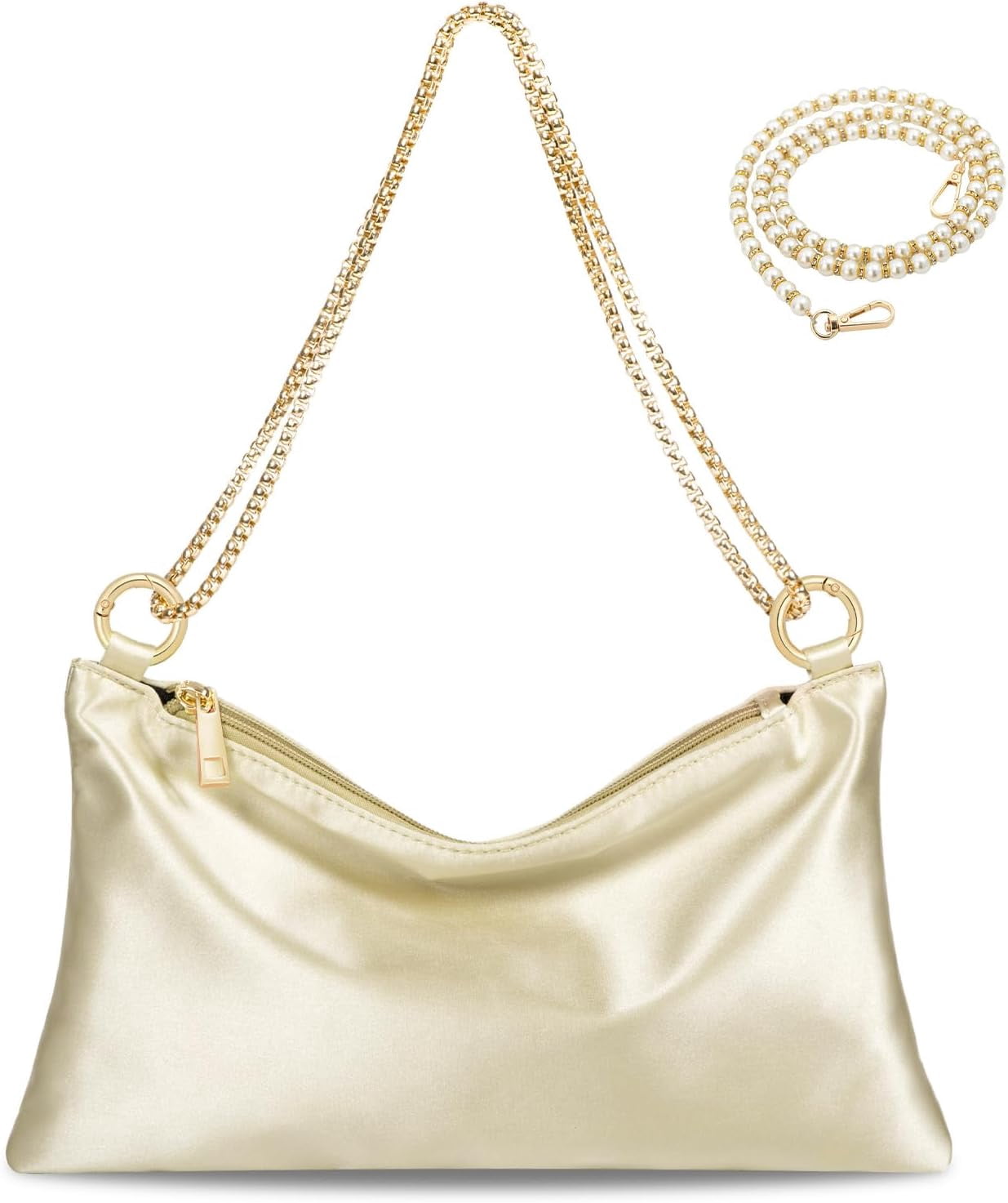Kwuty Women Satin Evening Handbag Wedding Prom Clutch Purse Formal ...