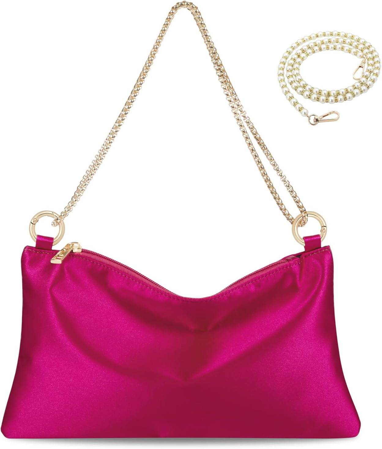 Kwuty Women Satin Evening Handbag Wedding Prom Clutch Purse Formal ...