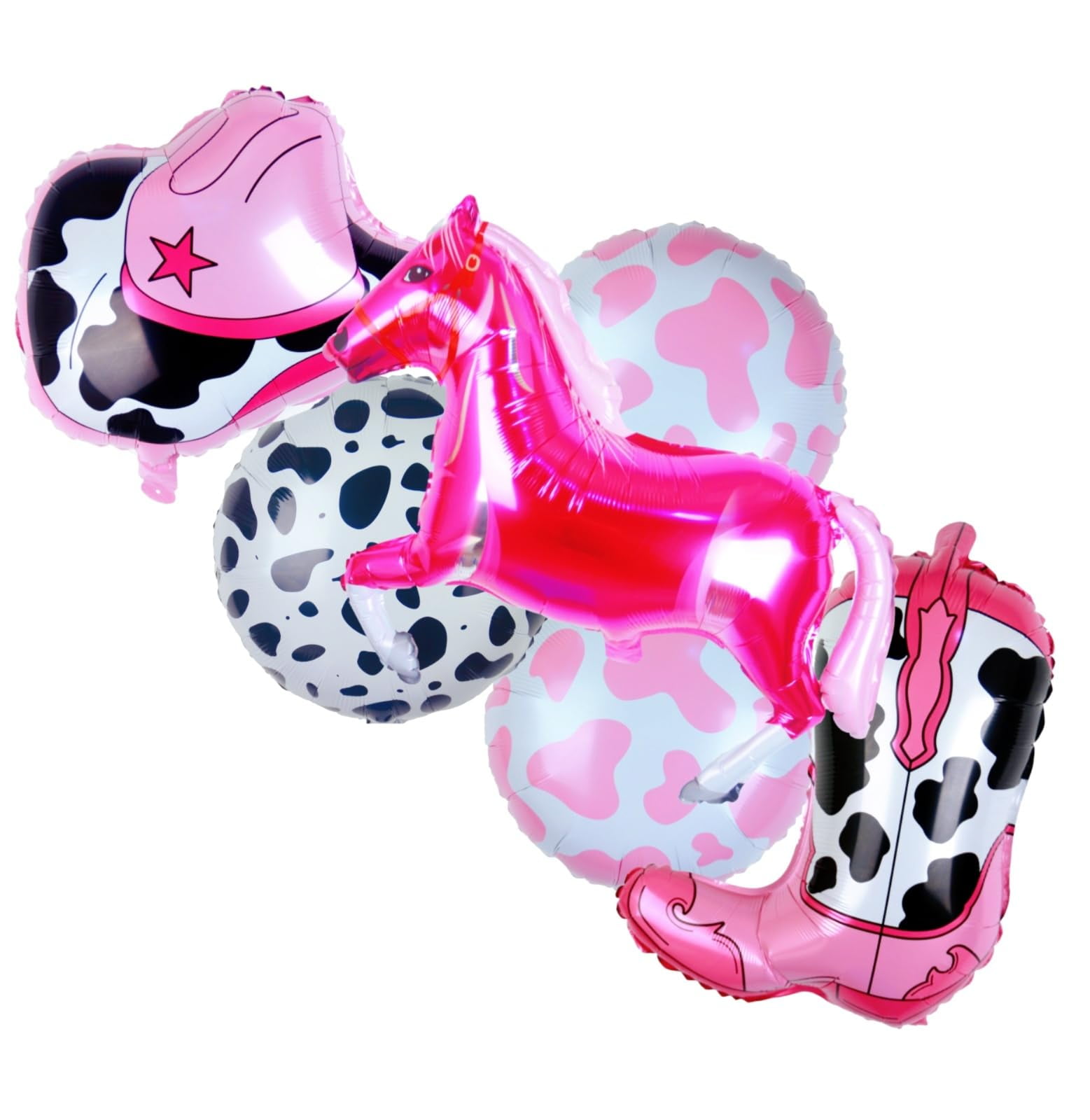Kwuz Western Cowgirl Balloons Pink Party AFN1Decorations, Retro Cowgirl ...