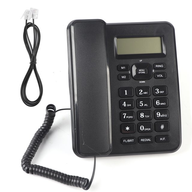 Kxt 6001Cid Fixed Telephone, Adjustable Home Wired Landline Business Office Corded Desk Phone ...