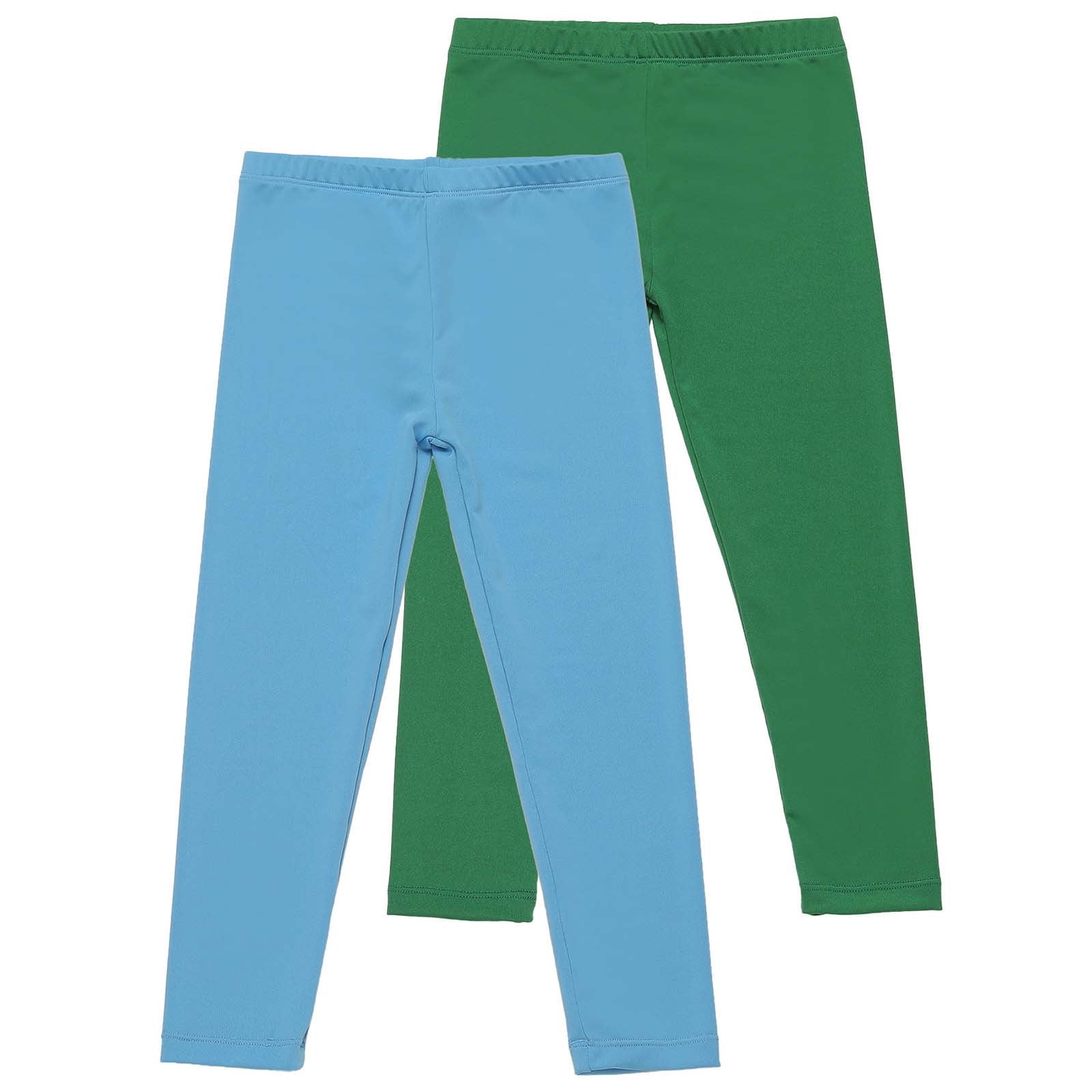 KyCheLot Kids Little Girls Leggings 2 Pack Comfort Cotton Solid Color ...