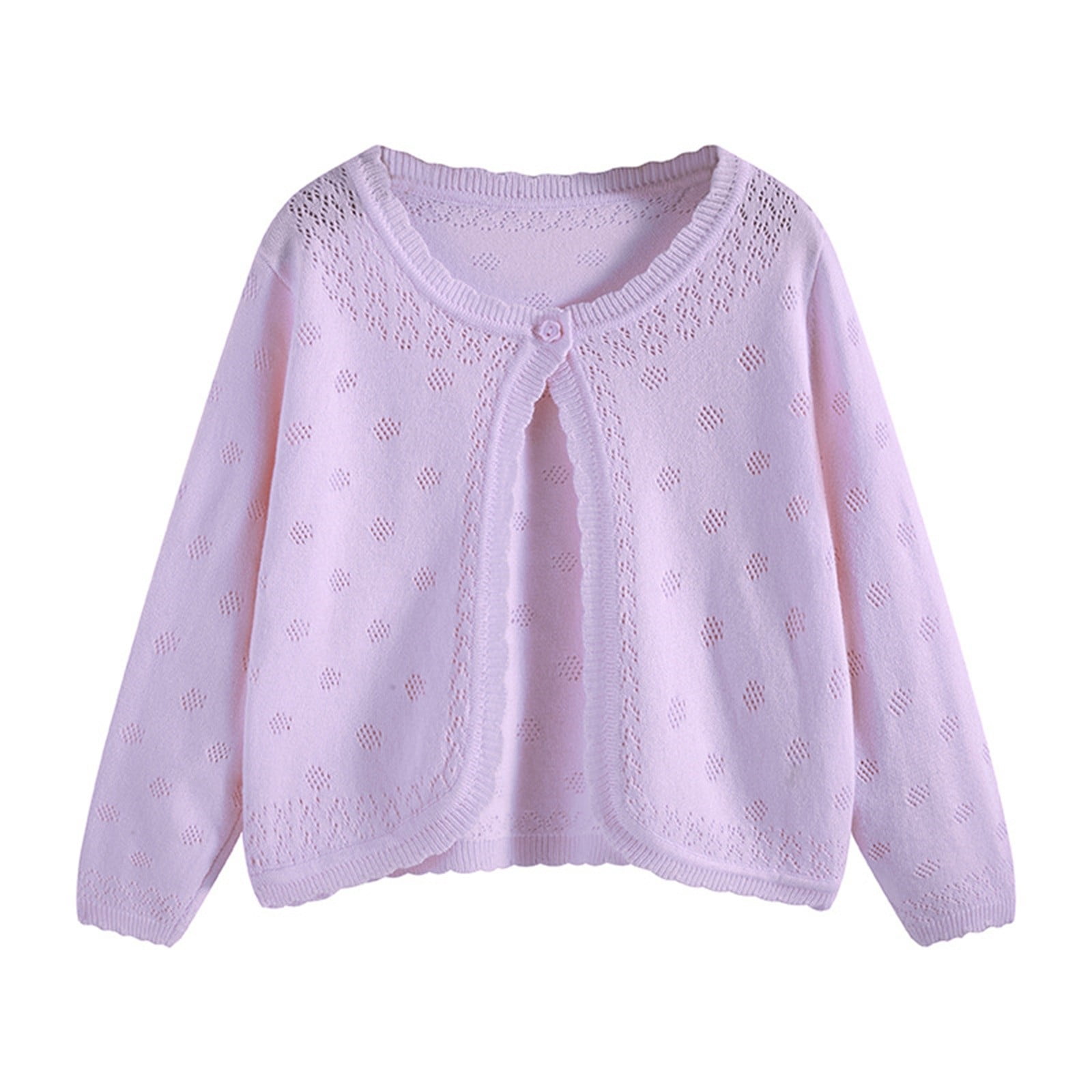 KyCheLot Long Sleeve Girls Knit Cardigan with Button Closure Soft ...
