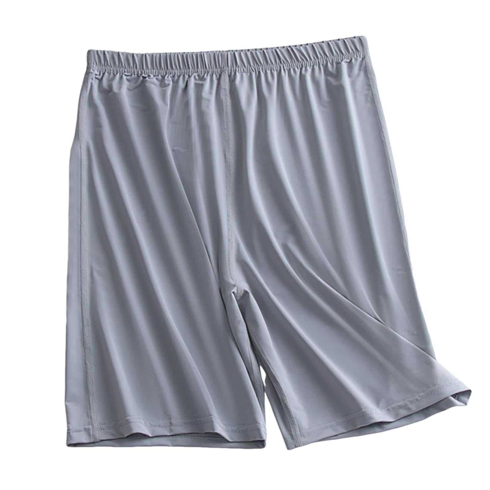 KyCheLot Men's Loose Pajamas Shorts Solid Color Comfy Basic Elastic ...