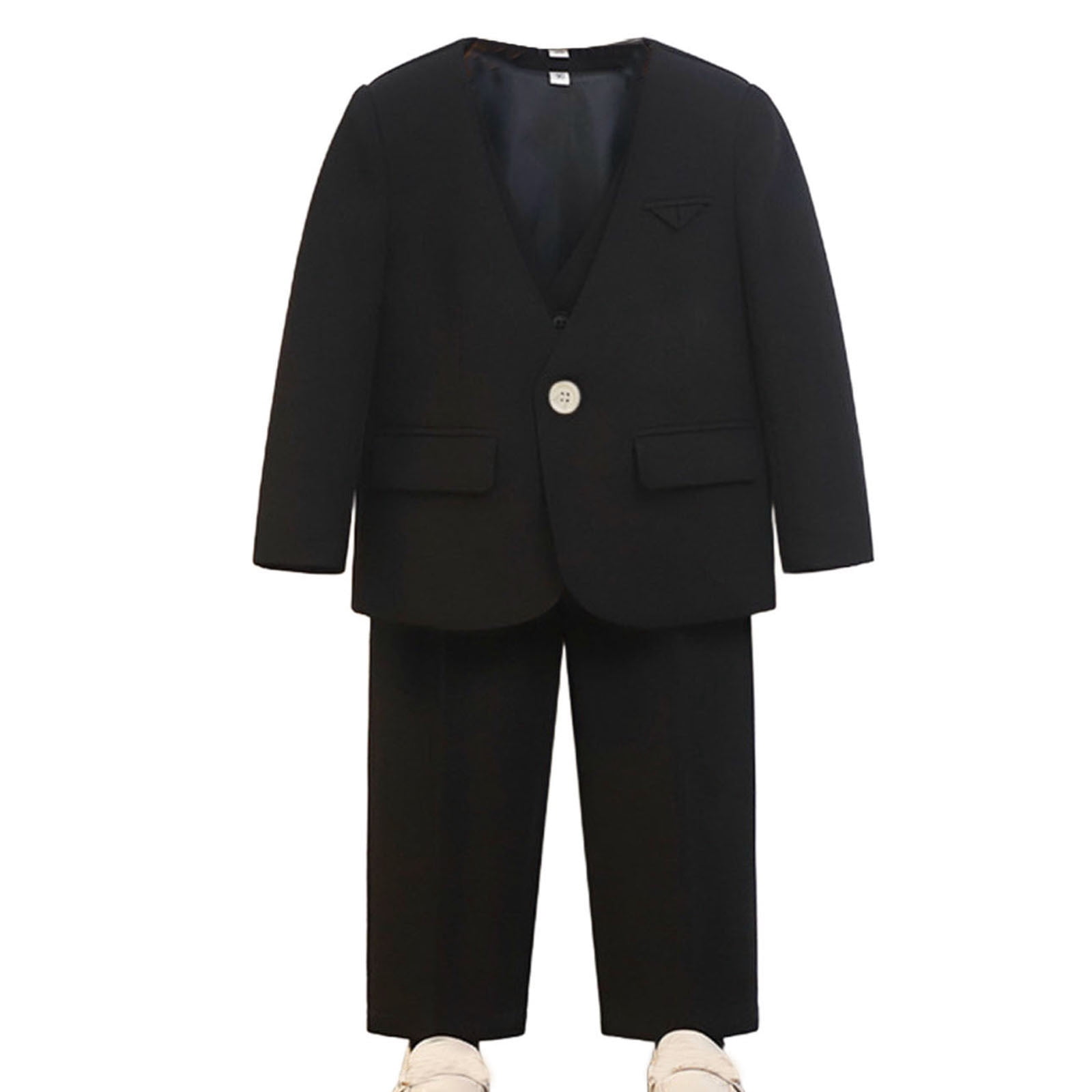 KyCheLot Suits for Boys Formal Long Sleeve Jackets Vest and Straight ...