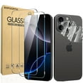 KyFree 2+2 Pack Tempered Glass for iPhone 16 Pro Max 6.9" Screen ...
