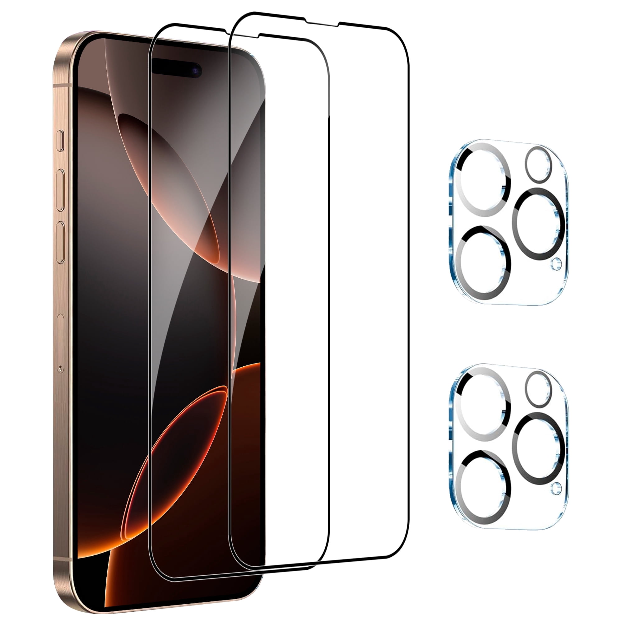 KyFree iPhone 16 Pro Tempered Glass Screen Film Protector with Camera ...