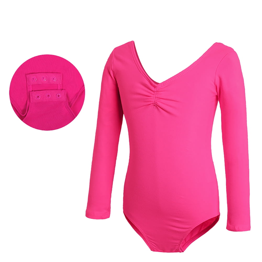 Kyaiguo Kids Toddler Girls Long Sleeve Gymnastics Leotards High Stretch ...