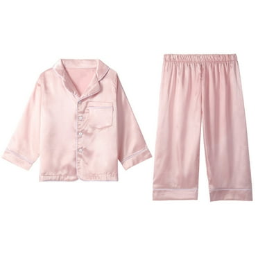 Gyratedream 4-14Y Child Girl Boy Silk Satin Pajamas Set,Short Sleeve ...