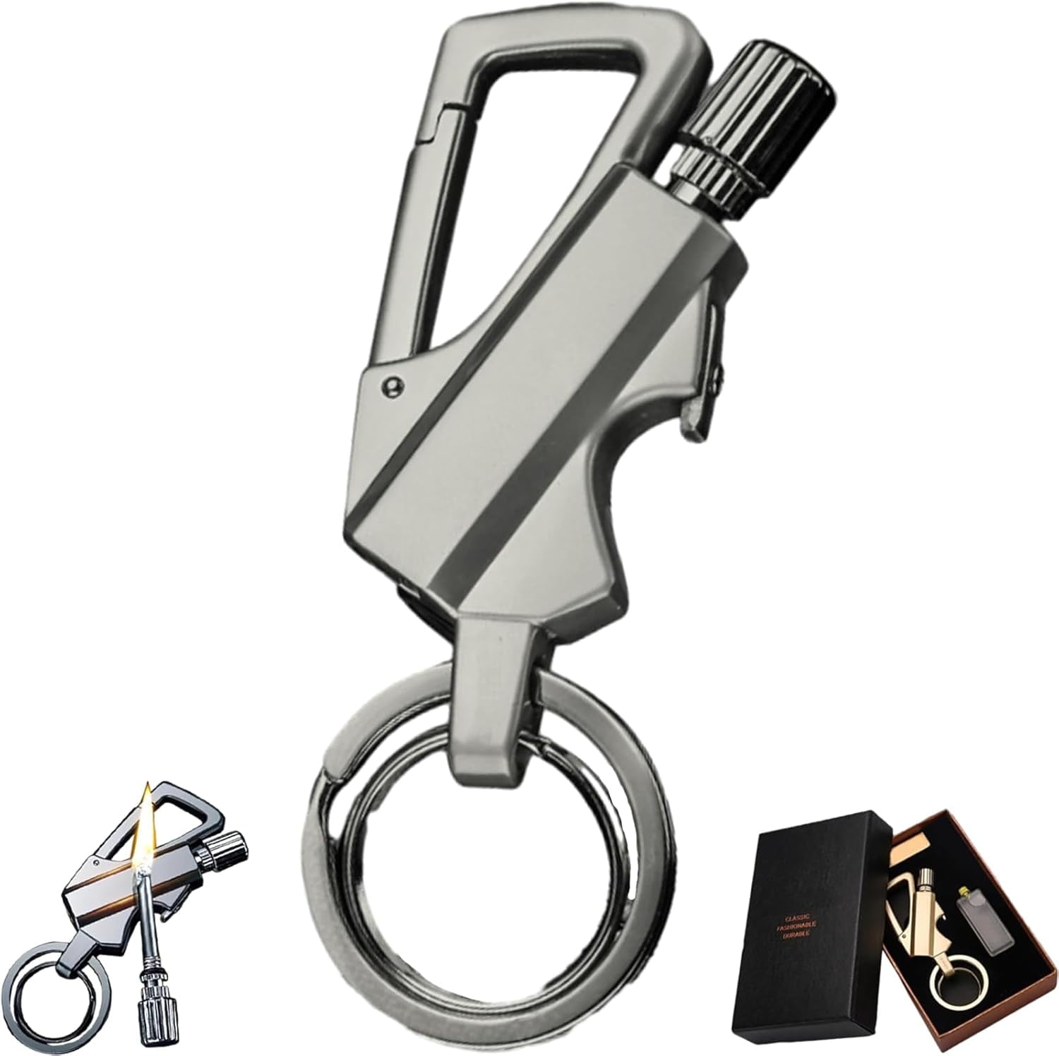 Kybo 3 in 1 Lighter, 3-in-1 All-Metal Multi-functional Tool Keychain ...