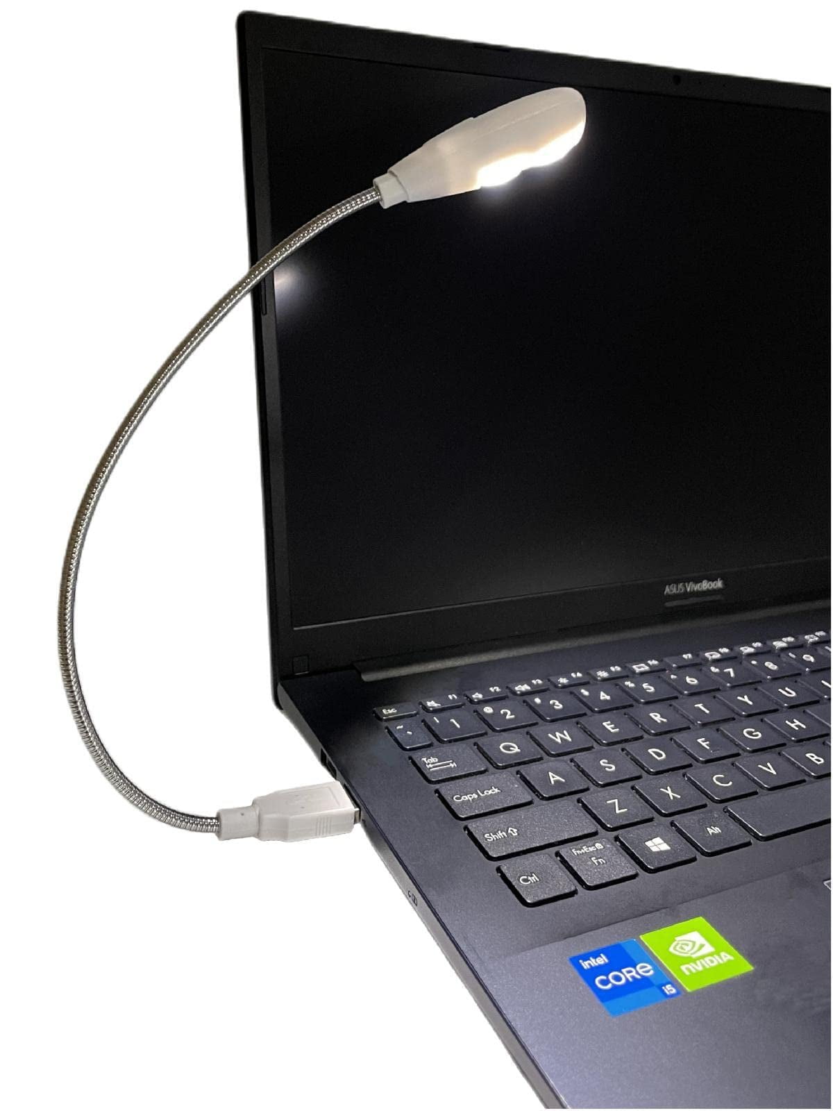 Kyfreshpower LED USB Reading Lamp Light with 2-Brightness Dimmable Setting, Flexible Gooseneck ...