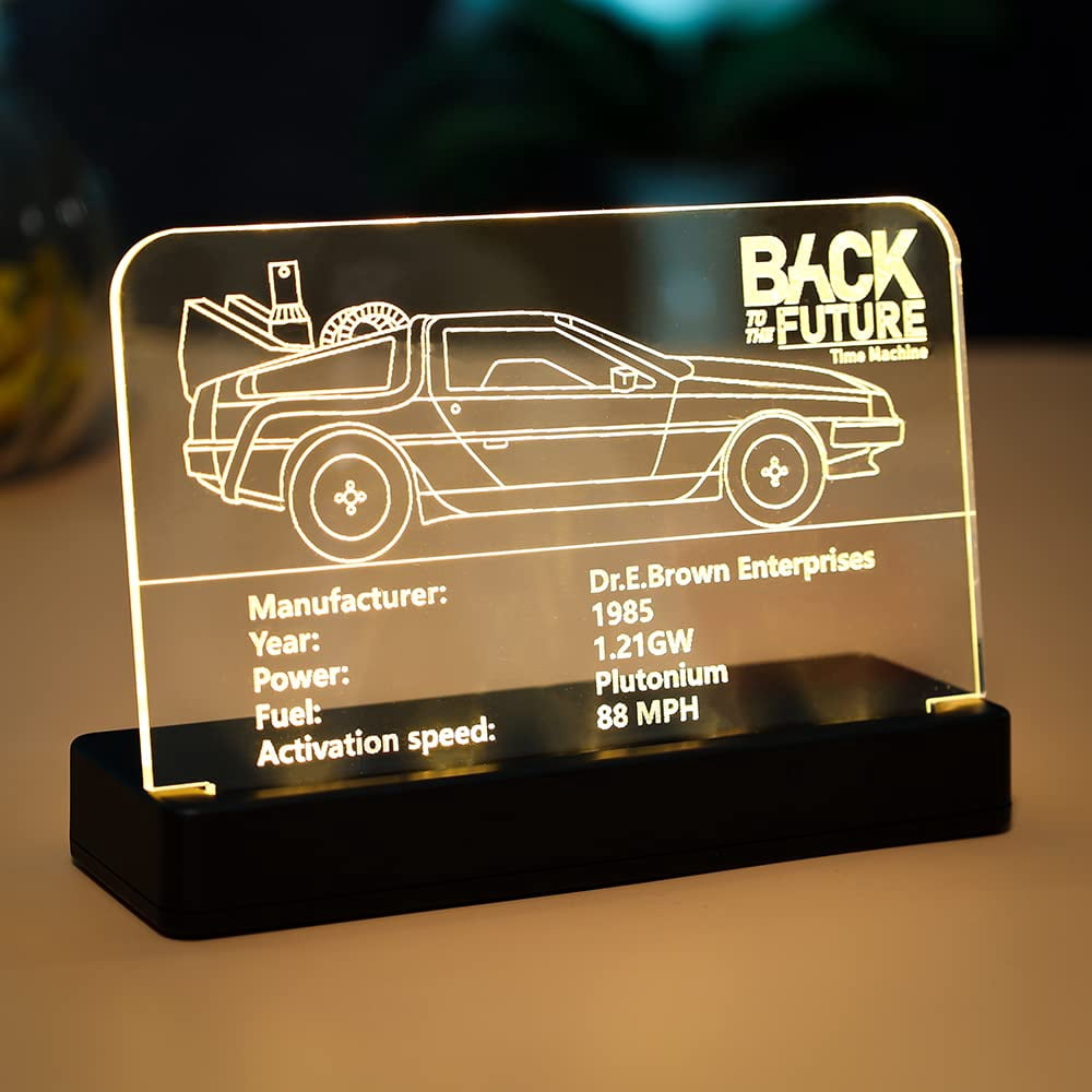 Kyglaring Glowing Clear Acrylic Name Plate with Power Base Designed for ...