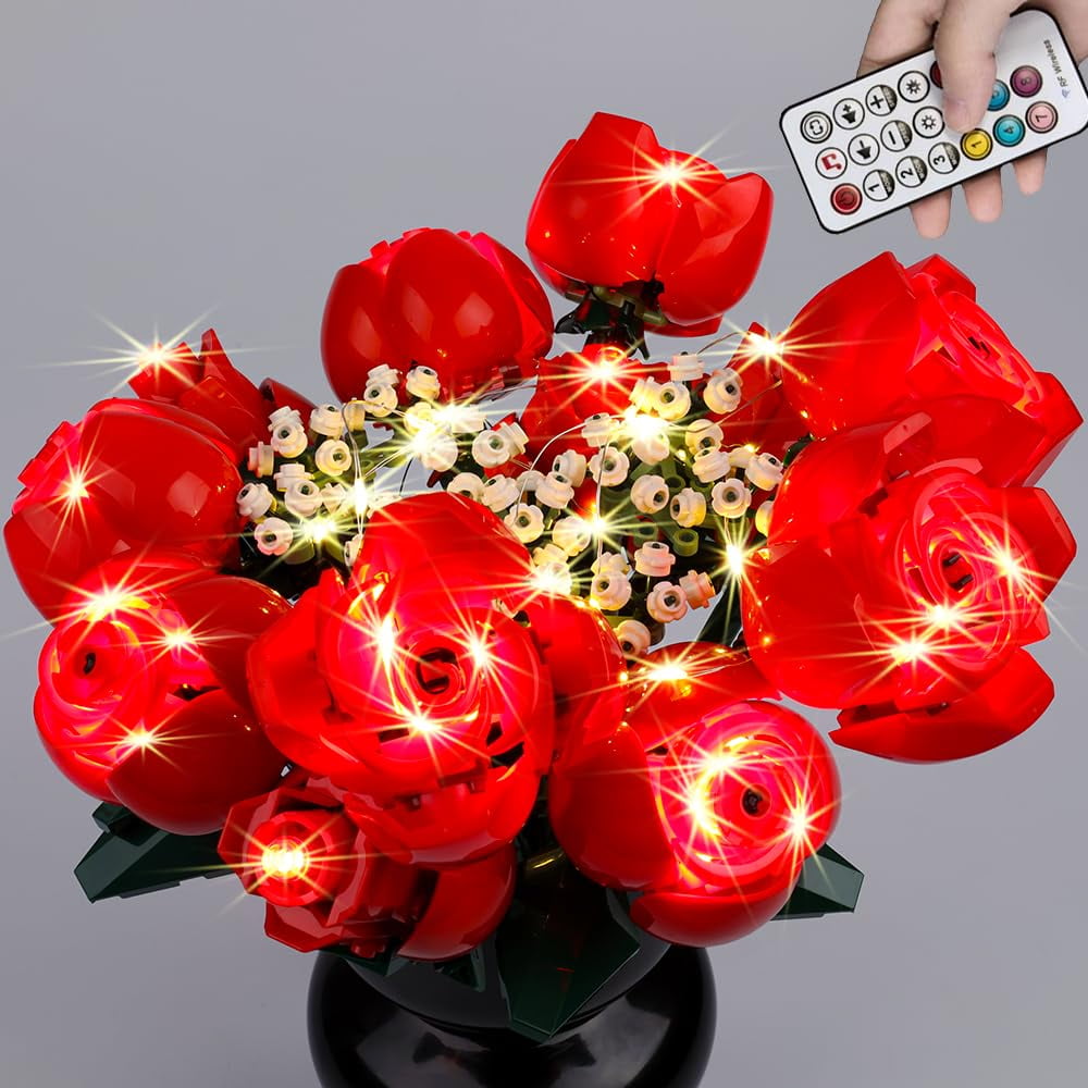 Kyglaring LED Light Kit for Lego Icons Roses Bouquet 2024 Building Set ...