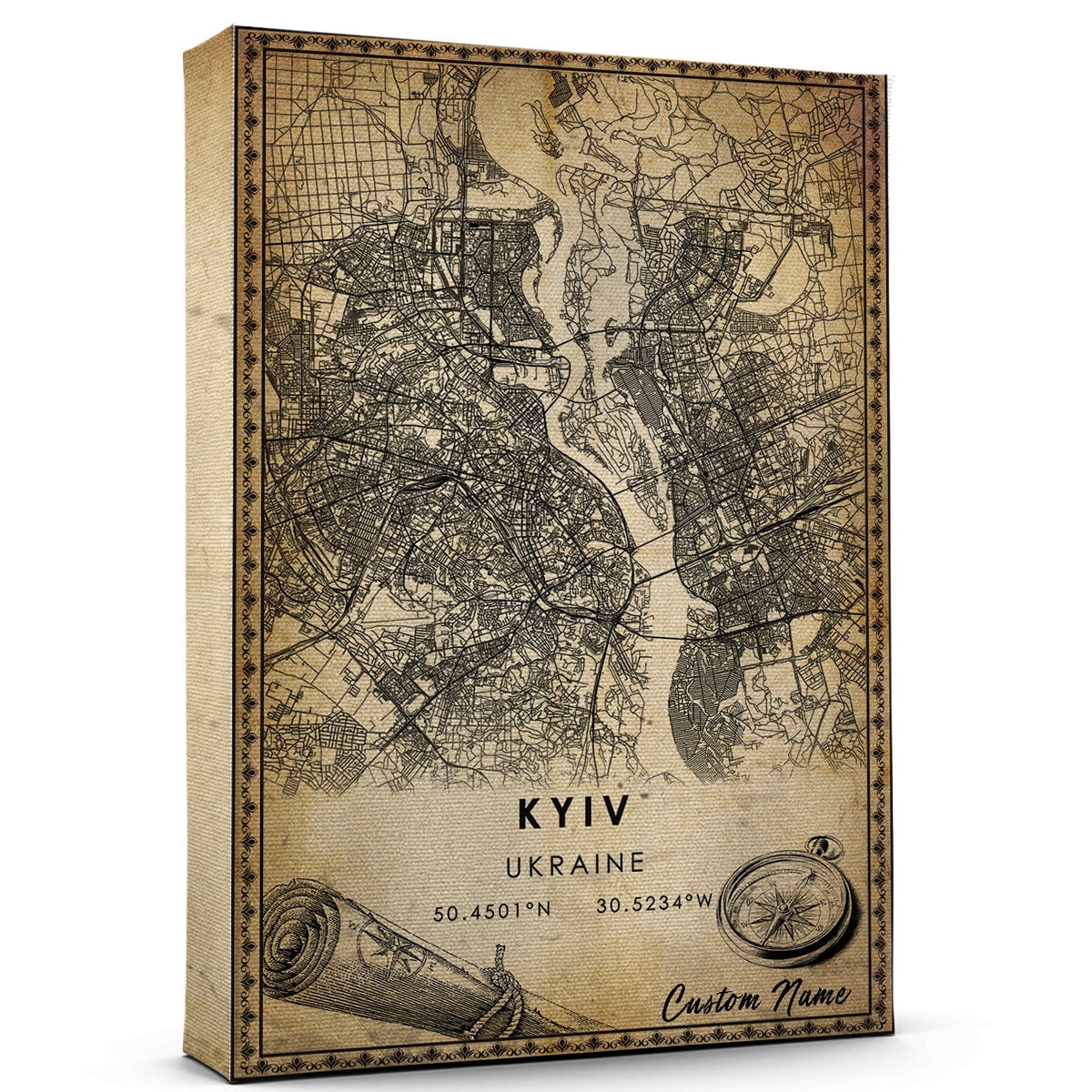 Kyiv Map Poster, Ukraine Map Art Poster, Canvas, Kyiv Map City style ...