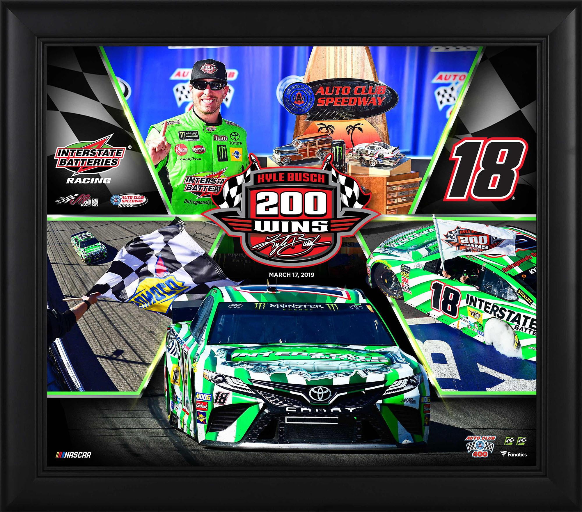Kyle Busch 200 Career Wins Framed 15" x 17" Collage - Walmart.com