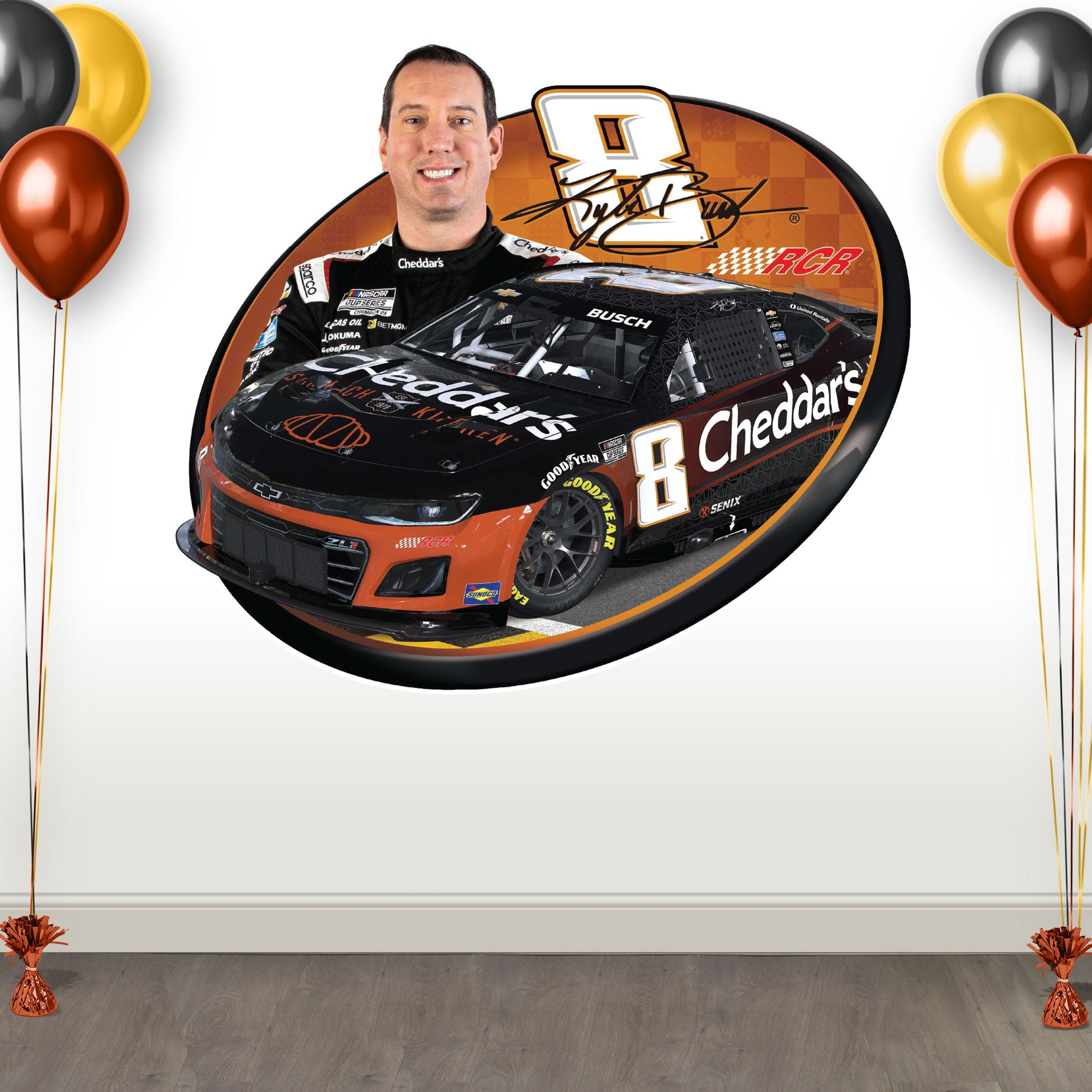 Kyle Busch NASCAR Removable Wall Decal Set - Walmart Business Supplies