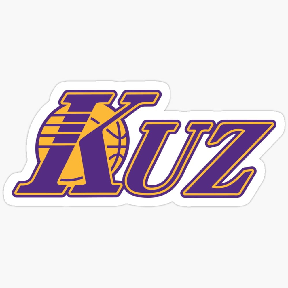 Kyle Kuzma Purple & Gold Lakersforlife Sticker Baseball Sticker ...