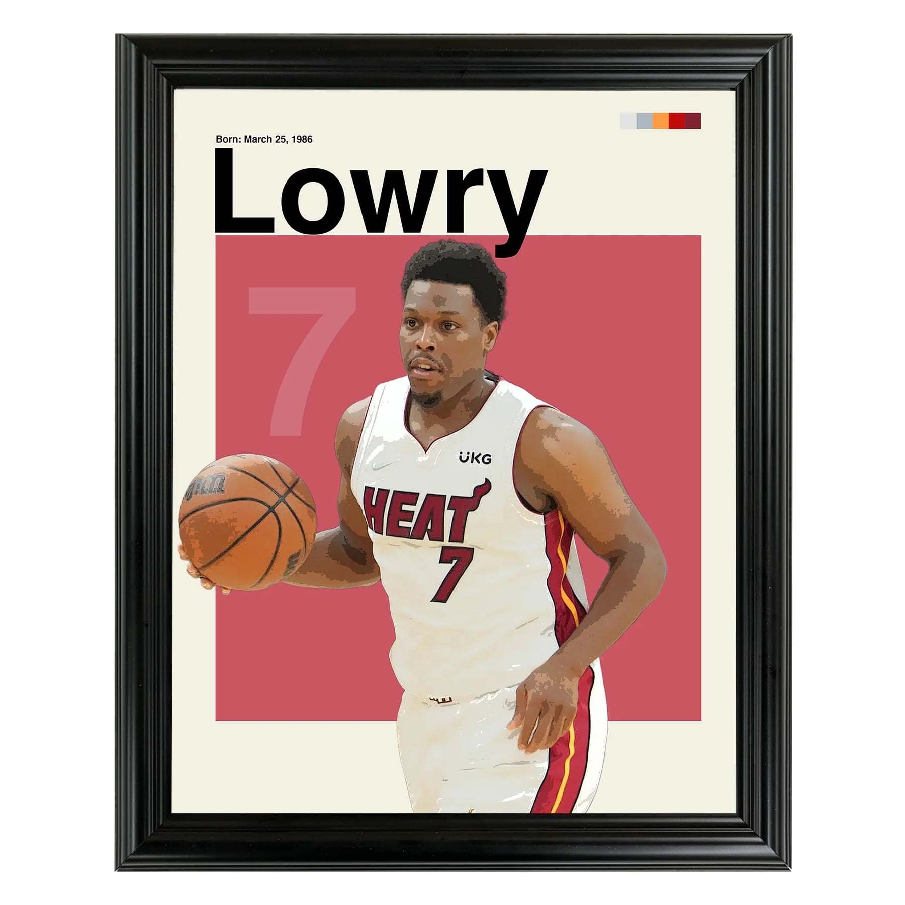 Kyle Lowry Framed Sports Art Photo by Thomas Maxwell - Walmart.com