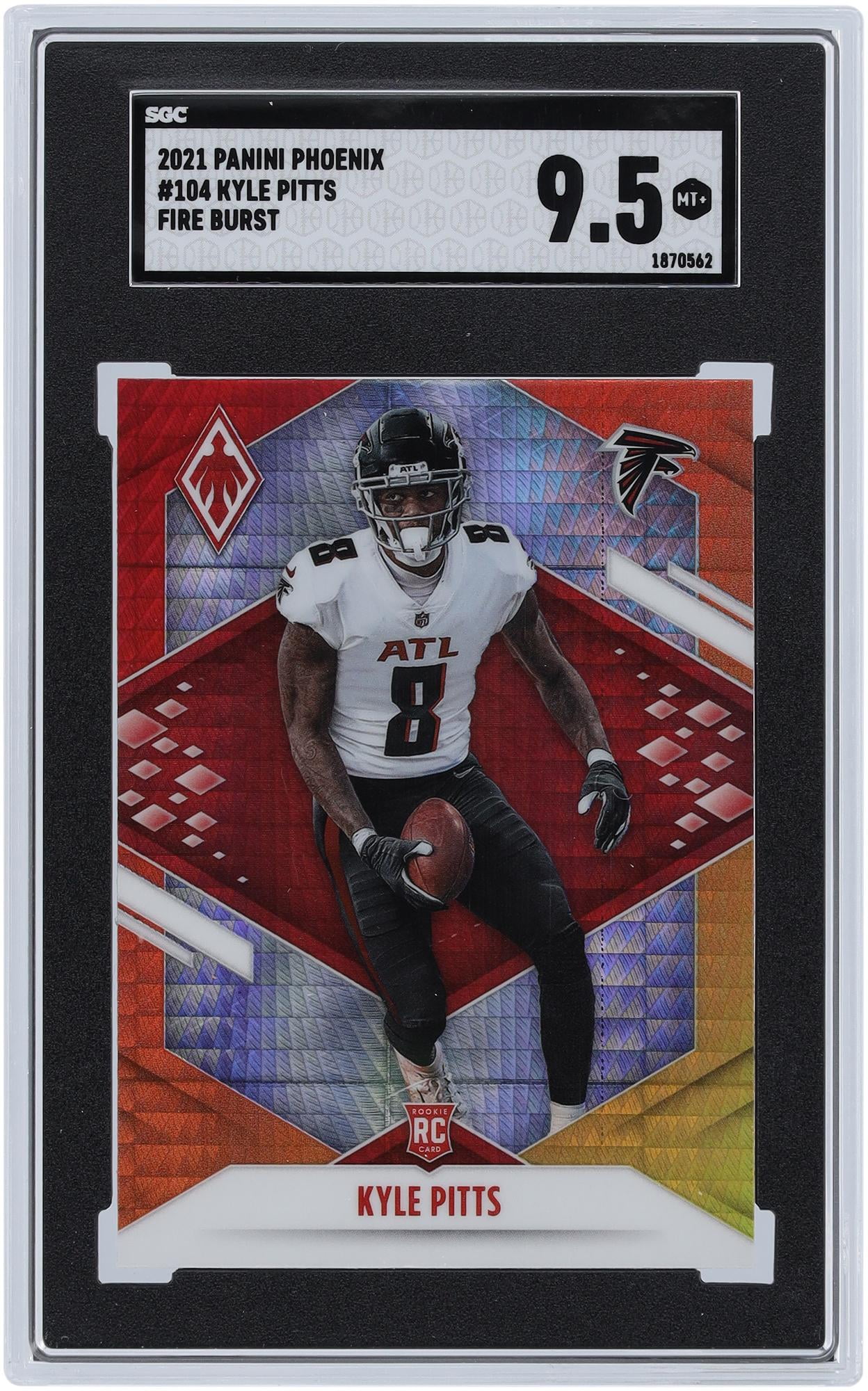 Kyle Pitts Atlanta Falcons 2021 Panini Phoenix Fire Burst #104 SGC ...