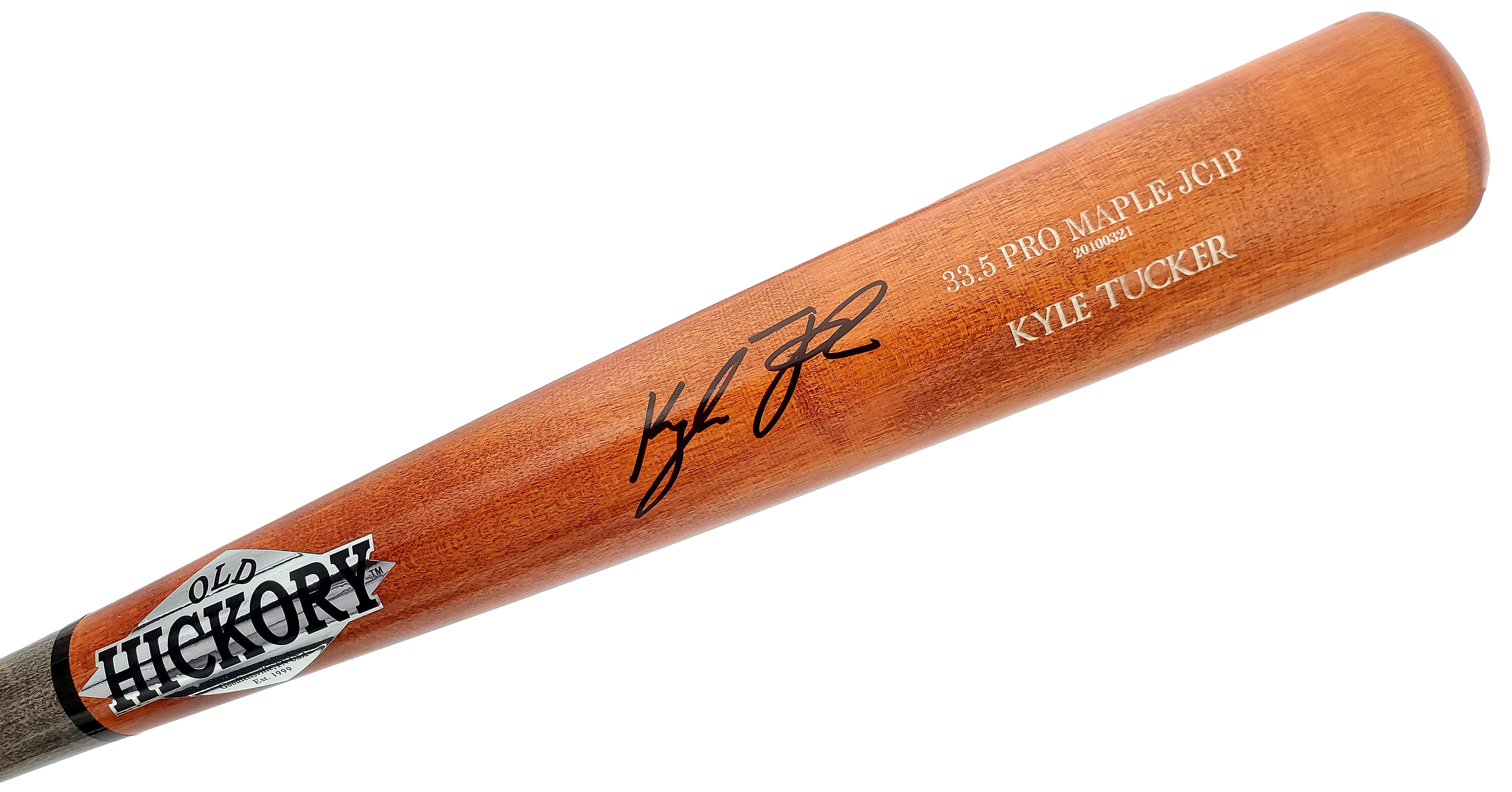 Kyle Tucker Autographed Brown Old Hickory Game Model Bat Houston Astros ...