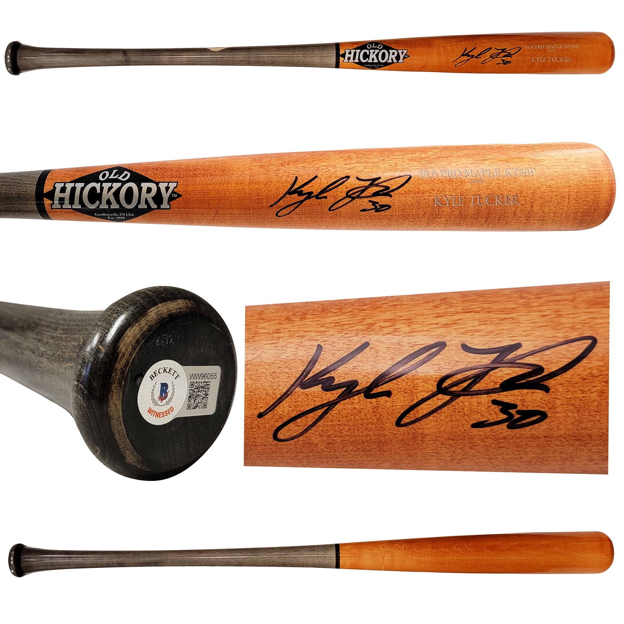 Kyle Tucker Autographed Orange Old Hickory 33.5 Pro Maple KT30P Game ...