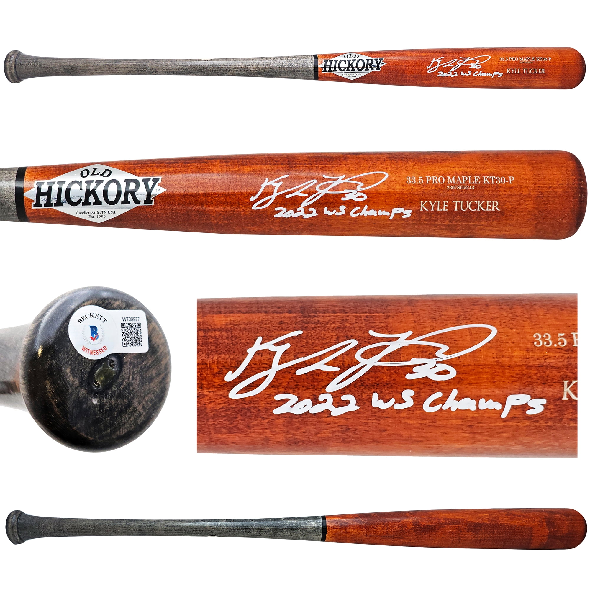Kyle Tucker Autographed Orange Old Hickory Player Model Bat Houston ...