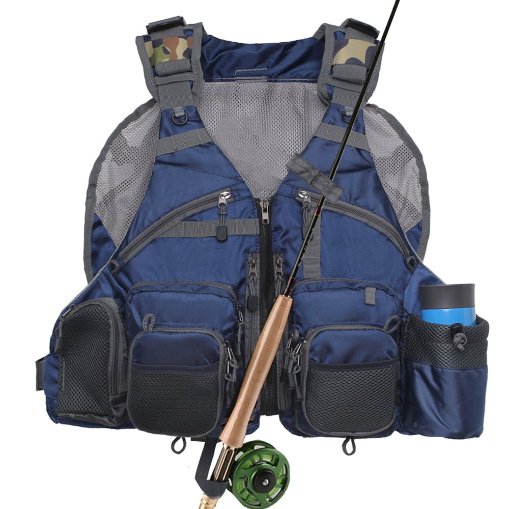 Kylebooker Fly Fishing Vest Pack for Men and Women with Mesh Pockets ...