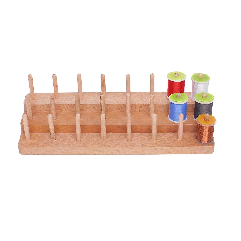 Kylebooker Fly Tying Thread Spool Stand Nature Wood Spool Station Hand ...