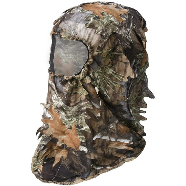 Kylebooker Ghillie Leafy Hat 3D Camouflage Full Face Mask Headwear ...