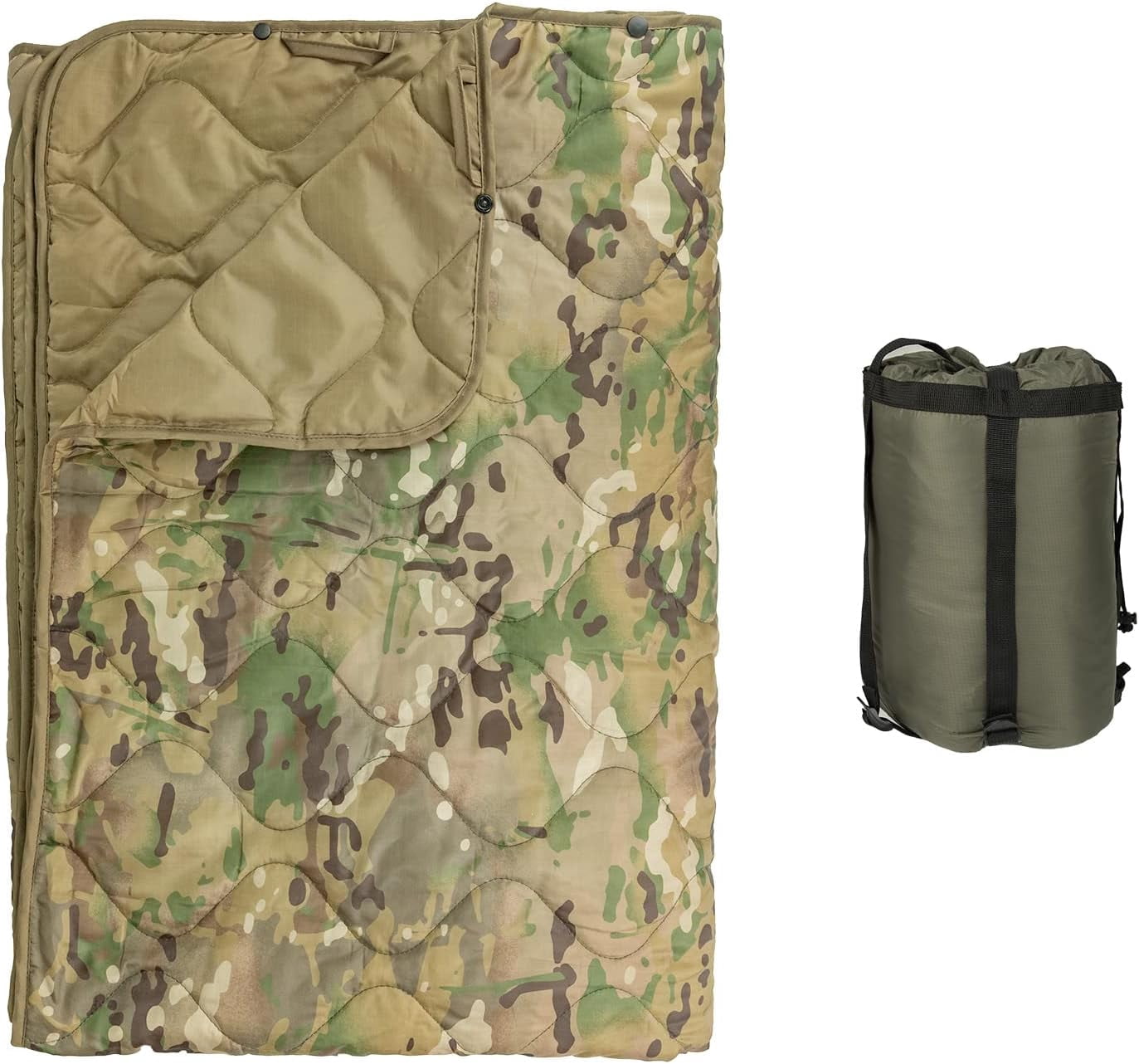 Kylebooker Poncho Liner Military Woobie Outdoor Camping Woobie Blanket ...