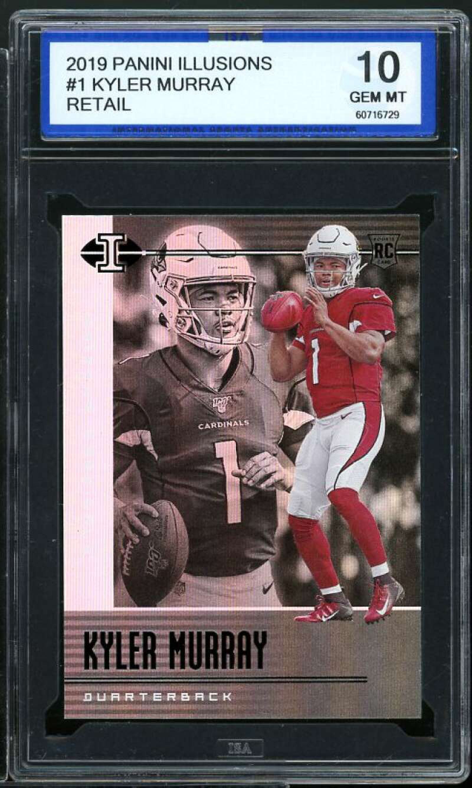 Kyler Murray Rookie Card 2019 Panini Illusions Retail #1 ISA 10 GEM MT ...