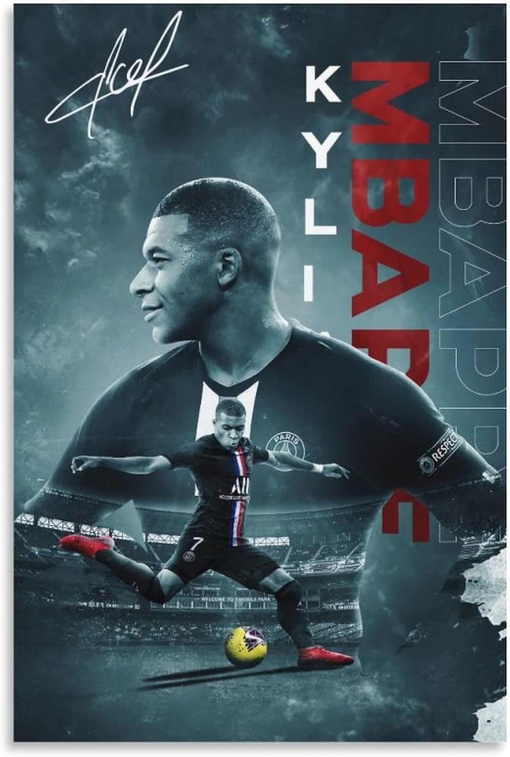 Kylian Mbappé Poster 2 Canvas Poster Unframed: 12x18 inches (30x45 cm ...