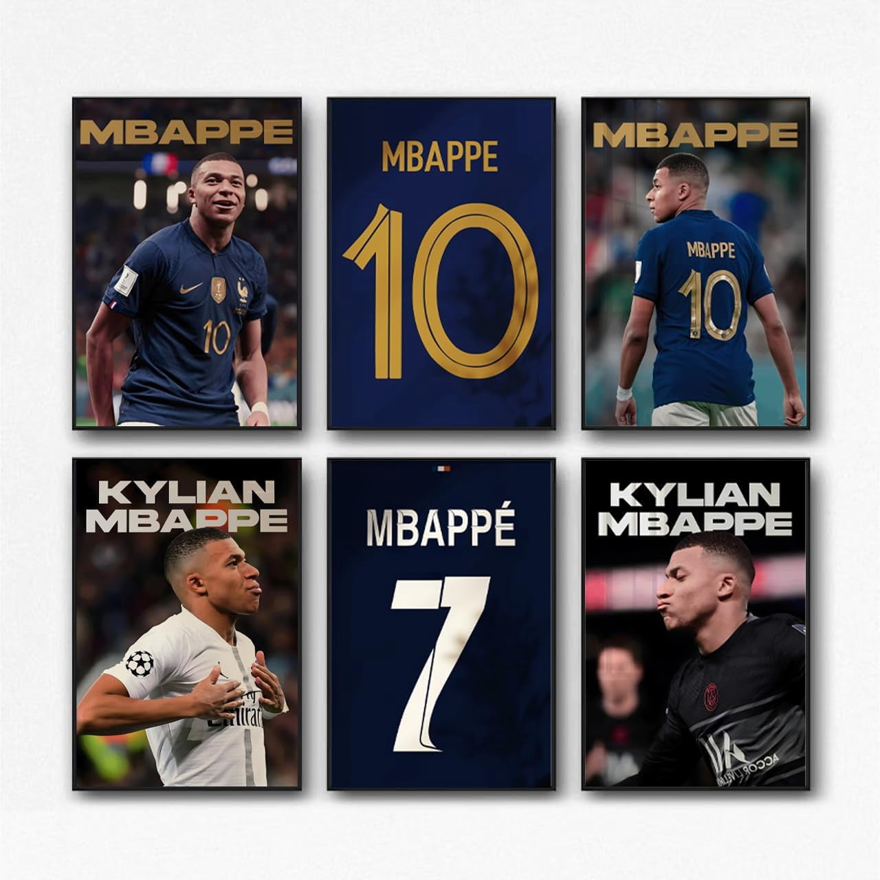 Kylian Mbappe Canvas Poster Soccer Star Art Prints Kylian Mbappe ...