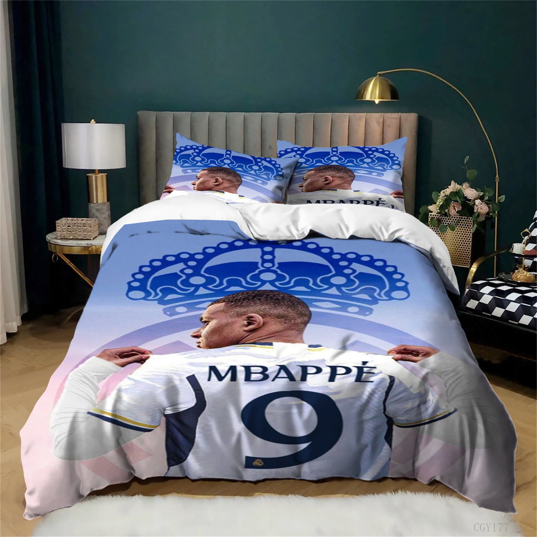 Kylian Mbappe Duvet Cover Full Size Soft Microfiber 3d Printed Bedding ...