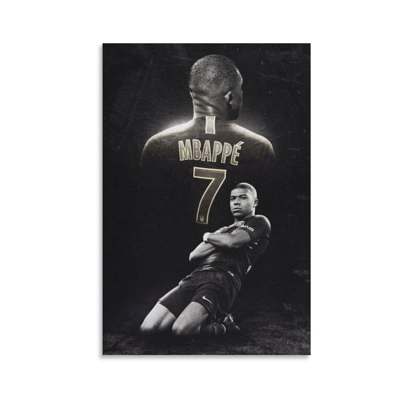 Kylian Mbappe Poster Canvas Poster Poster Cool Artworks Painting Wall ...