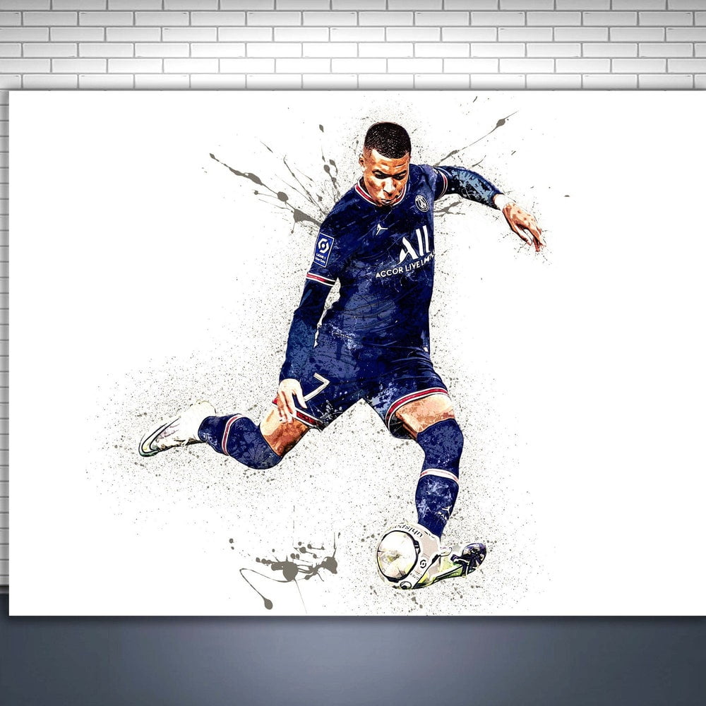 Kylian Mbappe Poster Print, sport poster, Man Cave, Kids Room, Game ...