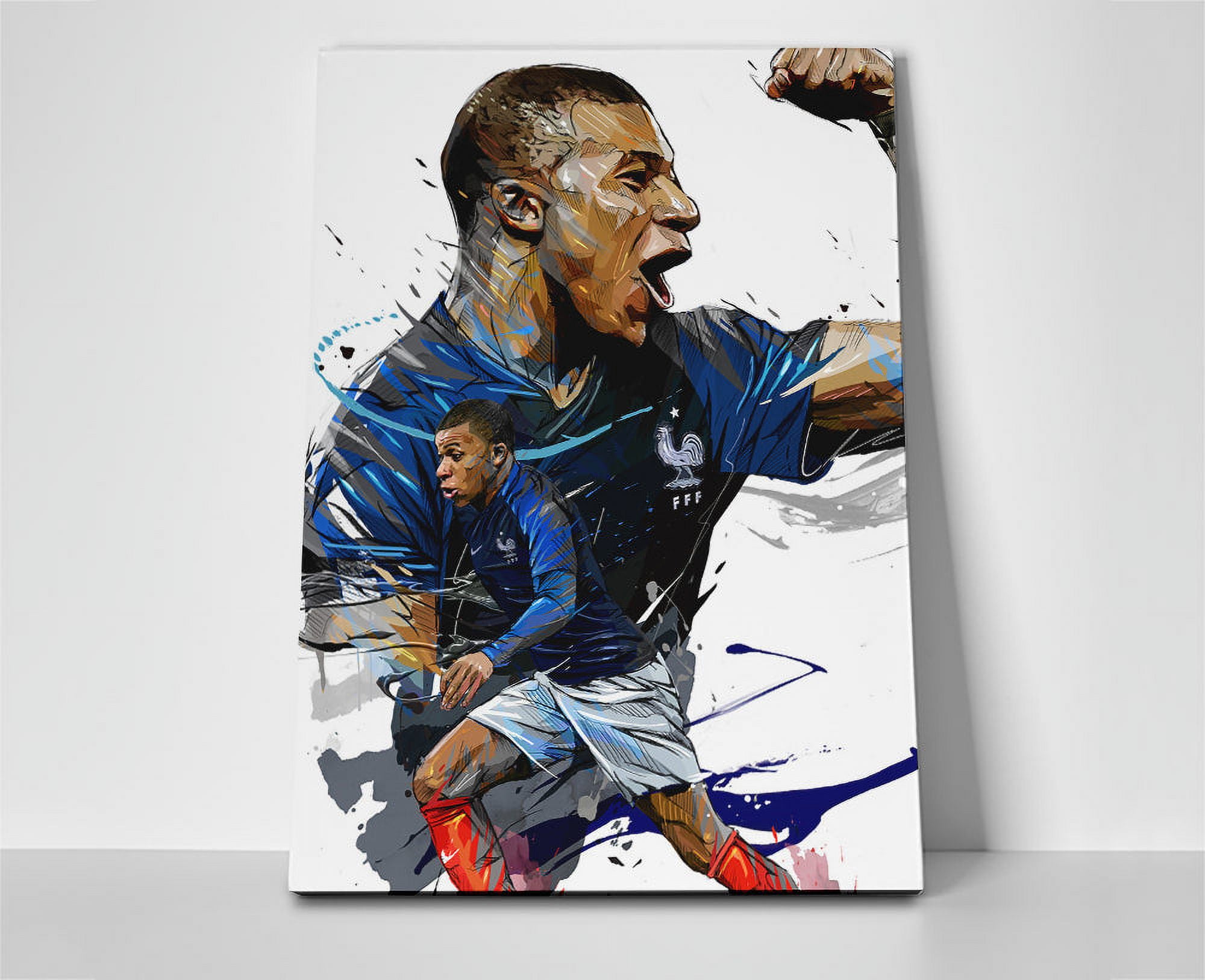 Kylian Mbappe Poster or Wrapped Canvas - Walmart.com