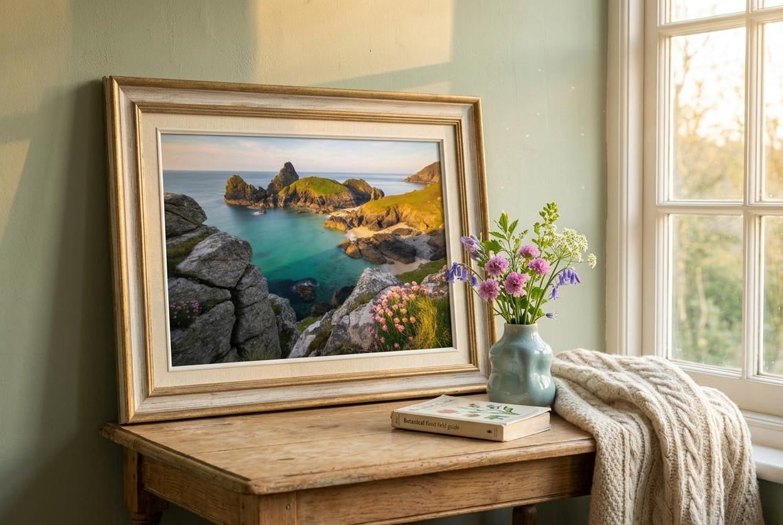 Kynance Cove Cornwall Coastal Landscape Seascape Countryside Wall Decor ...