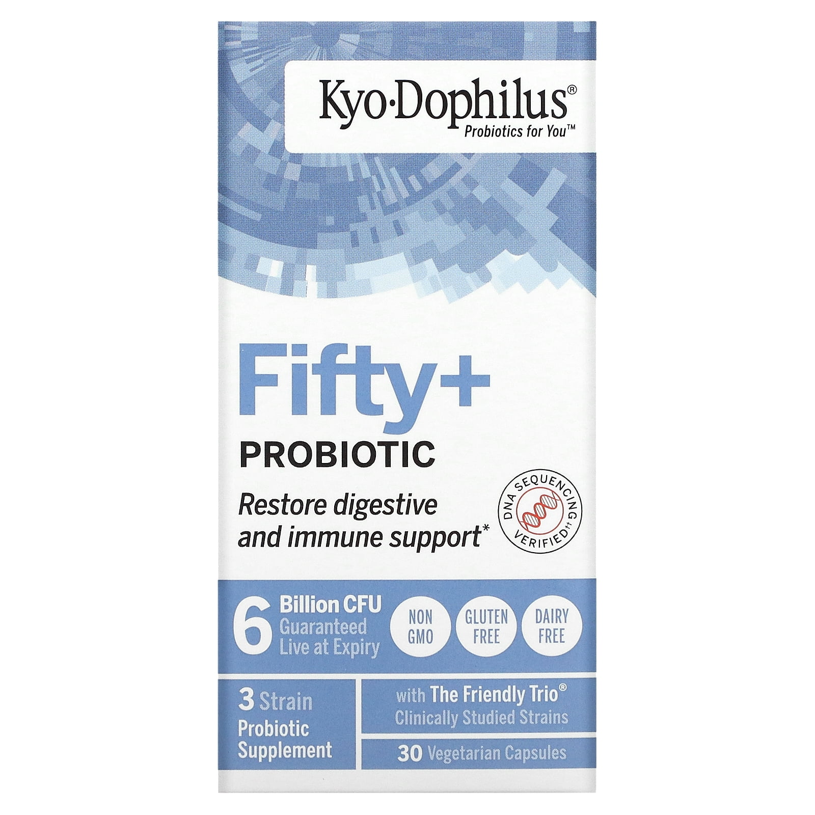 Kyo-Dophilus, Fifty+ Probiotic, 6 Billion CFU, 30 Vegetarian Capsules ...