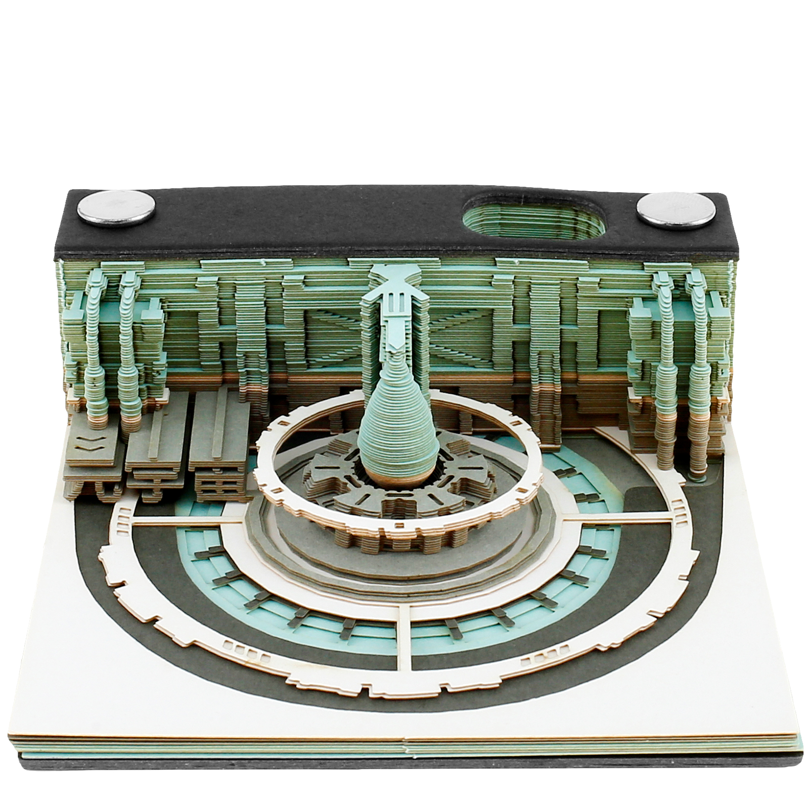 Kyoffiie 3D Desk Notepad Creative 3D Memo Pad with Pen Holder Tear-Away ...