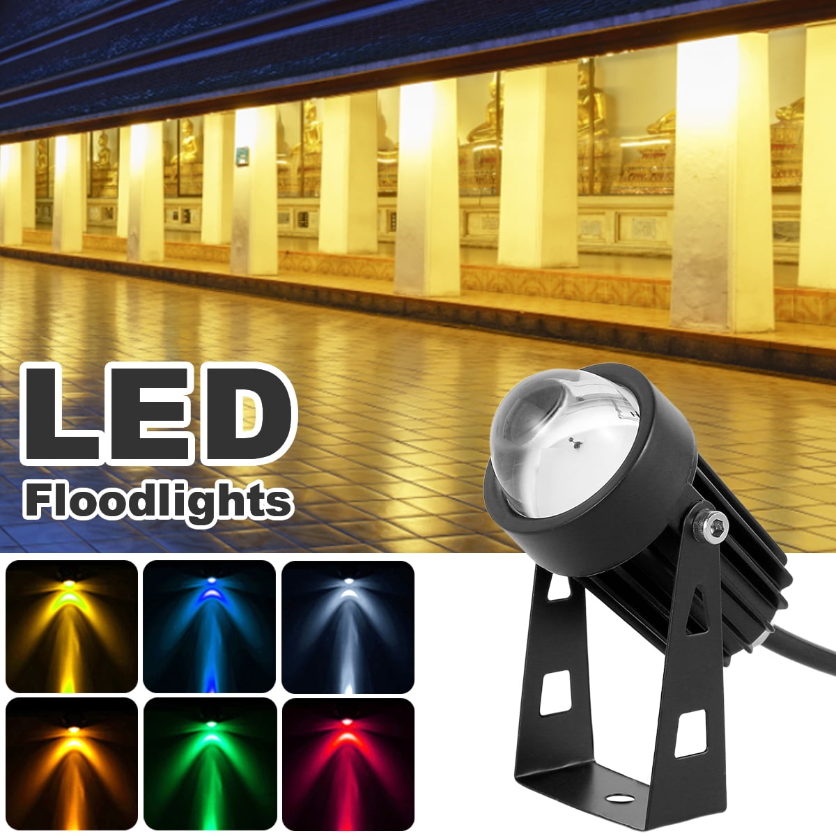 Kyoffiie 5W LED Spotlights IP65 Waterproof Narrow Beam Floodlight 180 ...