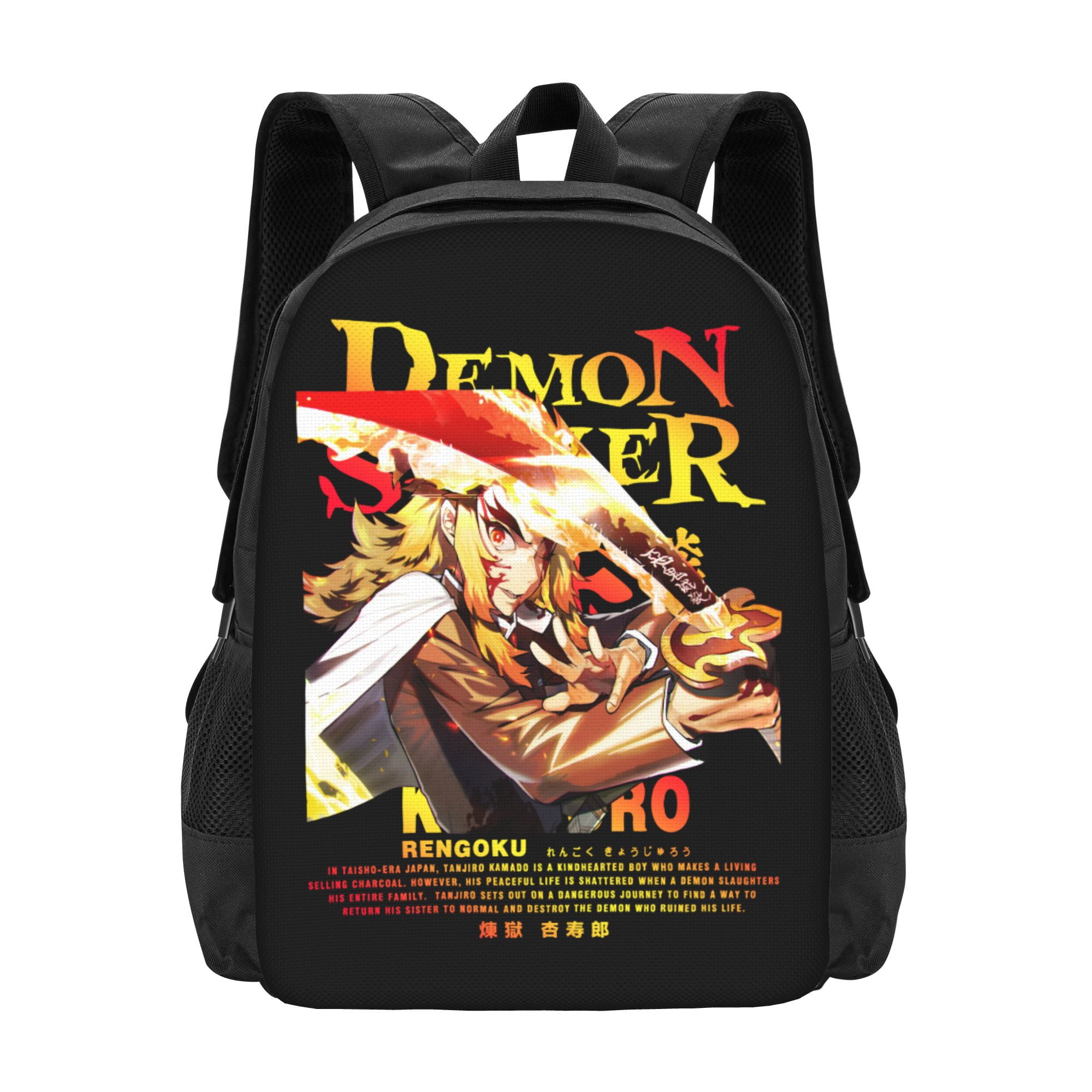 Kyojuro Rengoku Demon Slayer Backpacks for Men Women Book Bag Travel ...