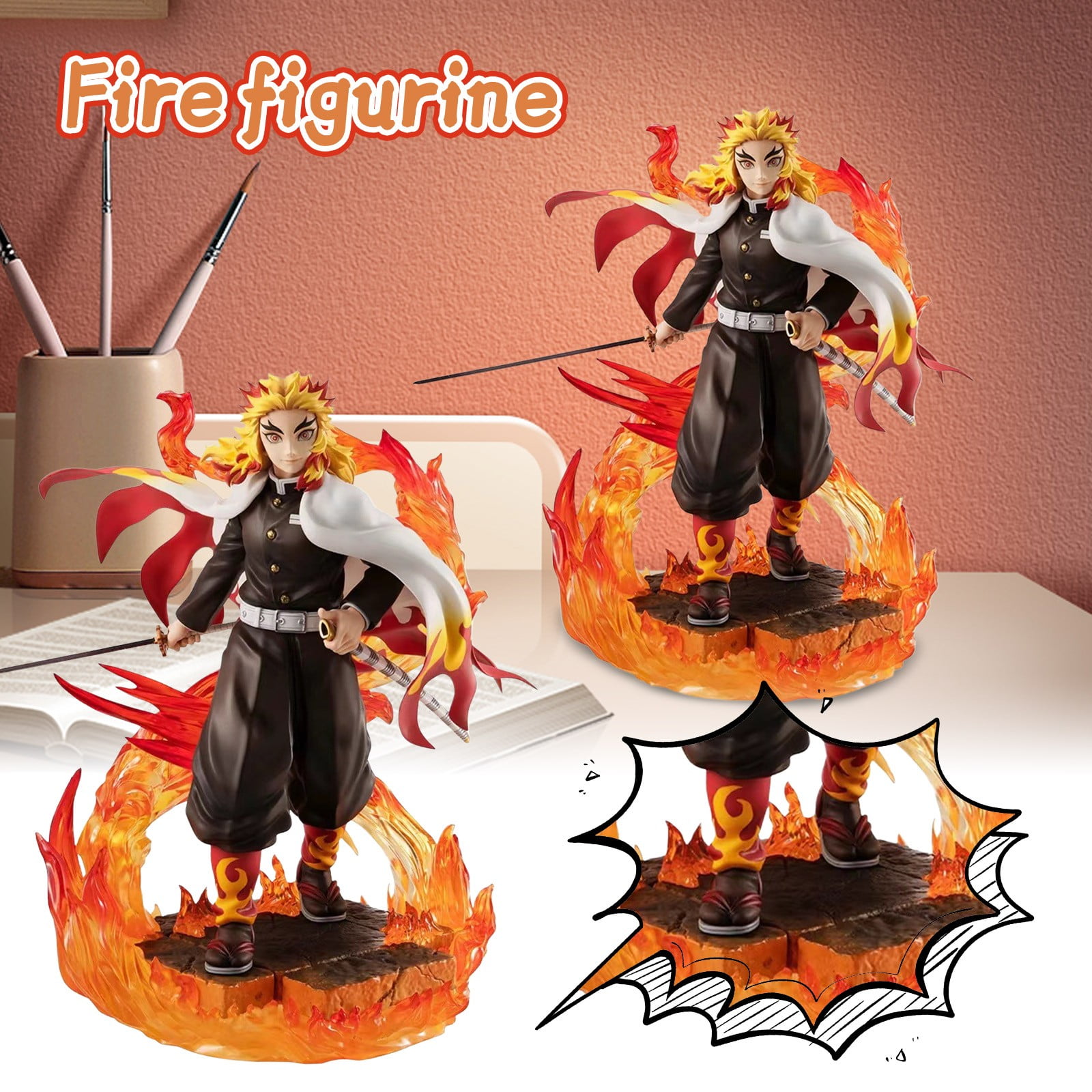 Kyojuro Rengoku - Demon Slayer Figure Toys Ornaments, Anime Merchandise ...