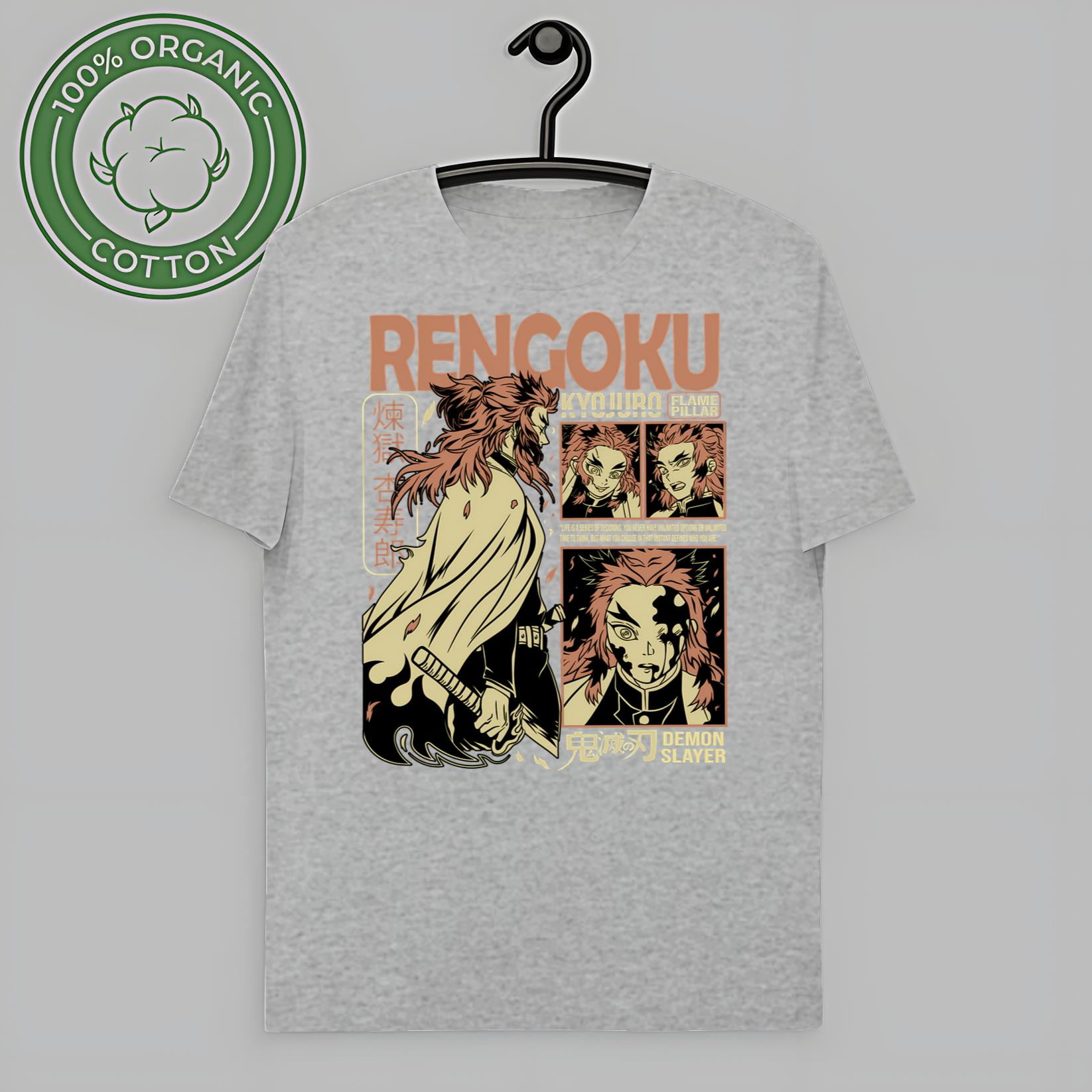 Kyojuro Rengoku T-Shirt Slayer Demon Vintage Anime Manga Horror Shirt ...