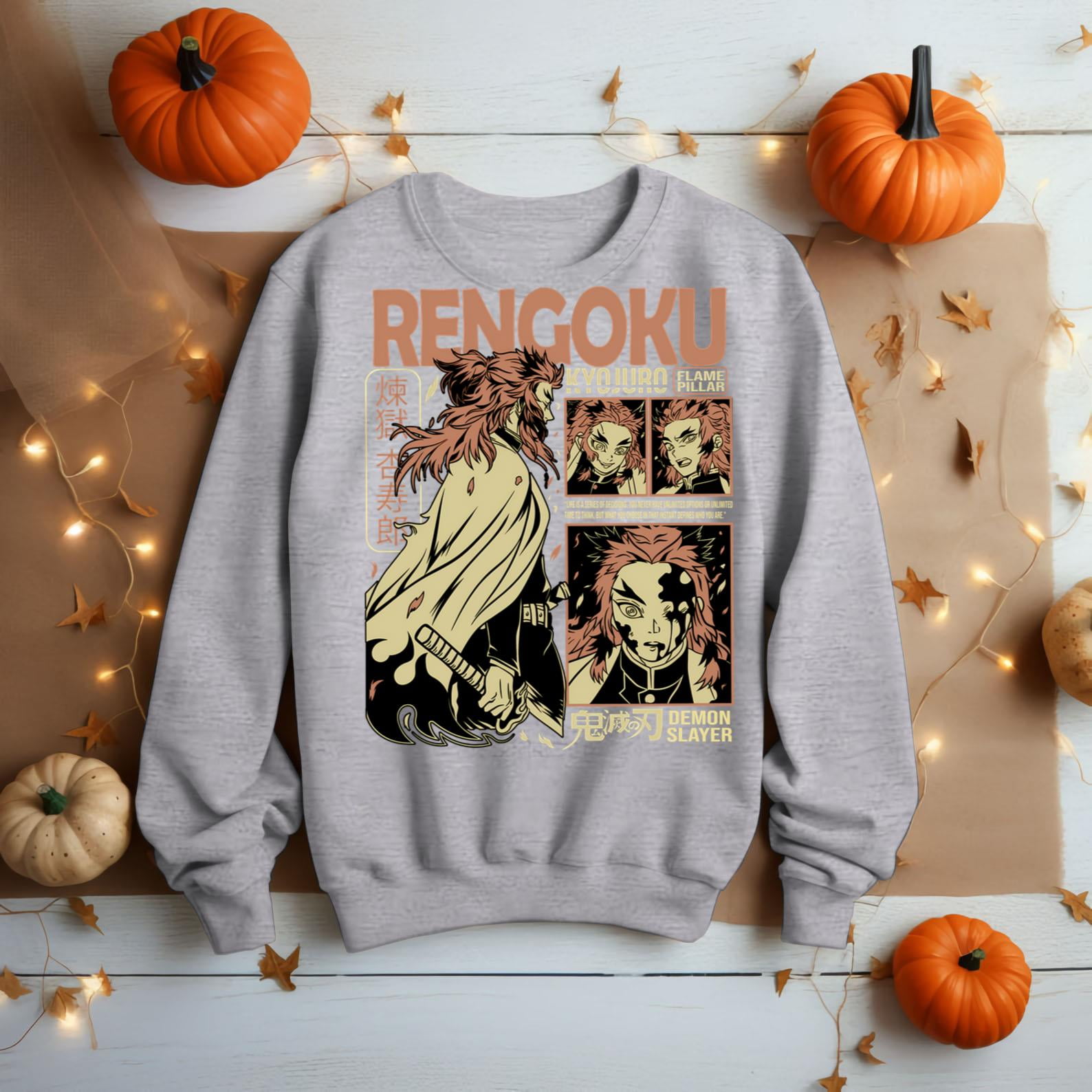 Kyojuro Rengoku T-Shirt Slayer Demon Vintage Anime Manga Horror Shirt ...