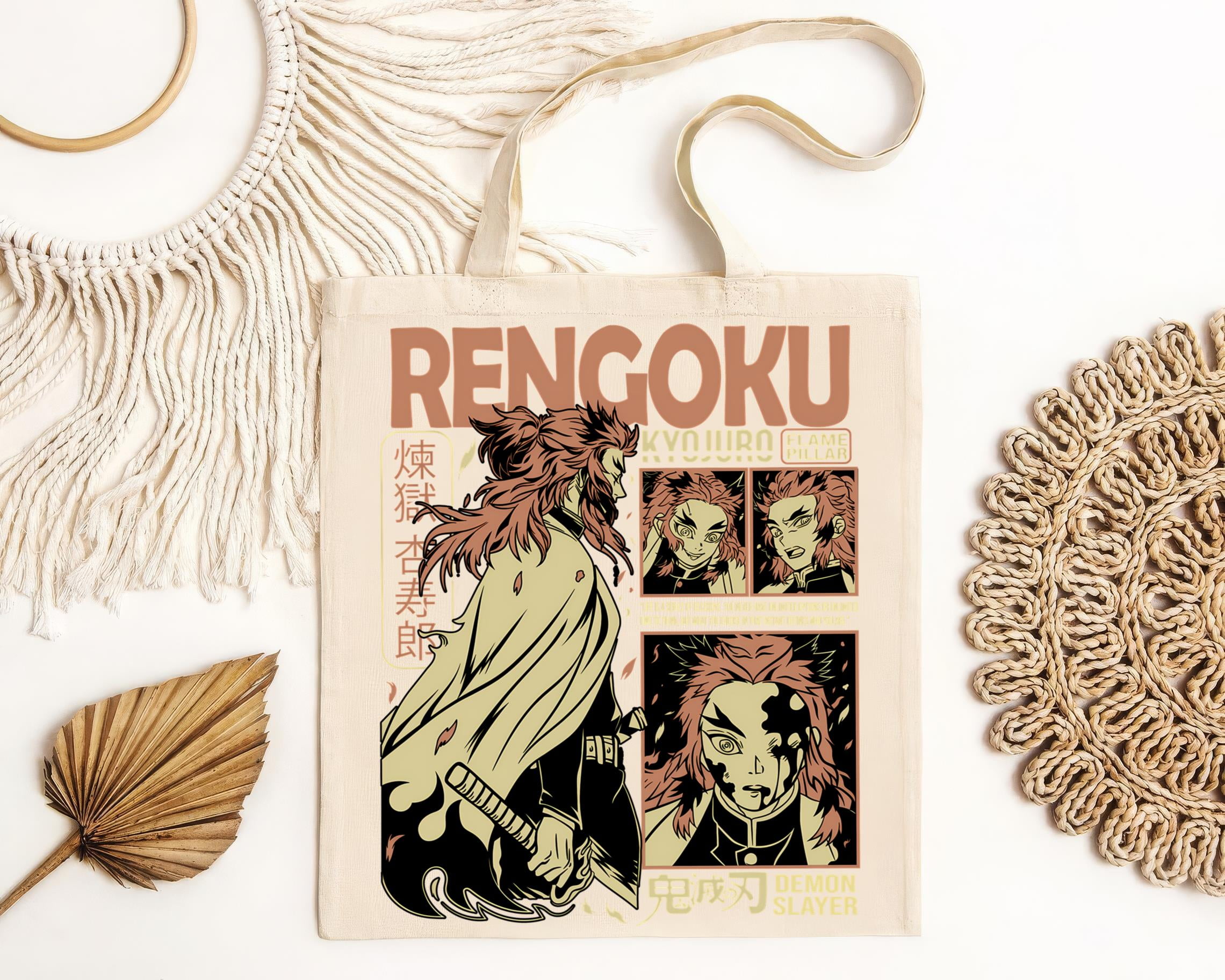 Kyojuro Rengoku Tote Bag Slayer Demon Vintage Anime Manga Horror Bag ...
