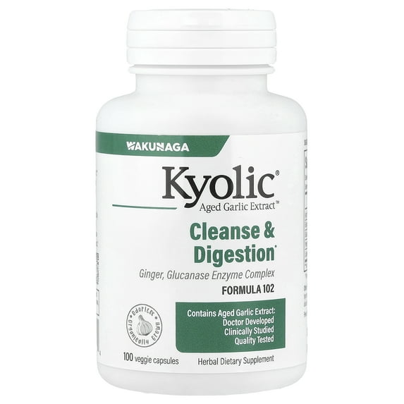 Kyolic Aged Garlic Extract Candida Cleanse and Digestion Formula 102 ...