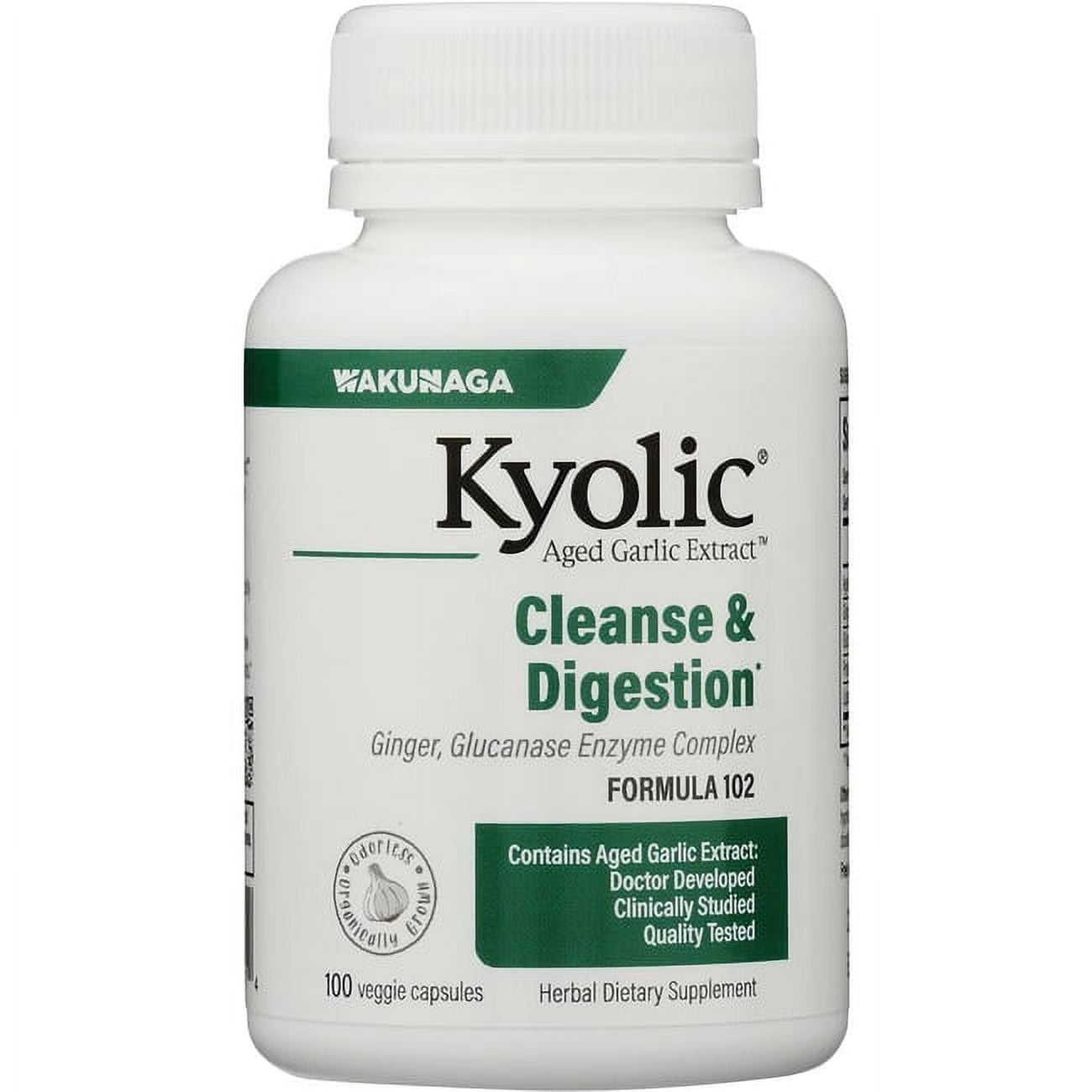 Kyolic Cleanse & Digestion Formula 102 100 Veg Caps - Walmart.com