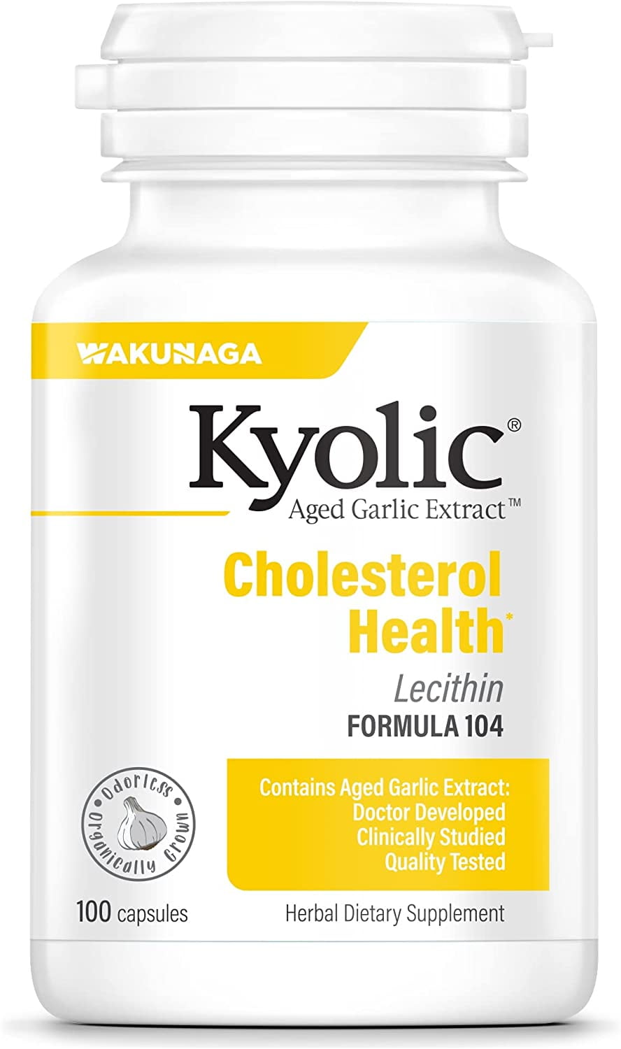 Kyolic Aged Garlic Extract Formula 104 Cholesterol Health, 100 Capsules ...