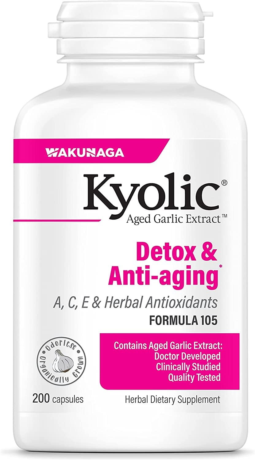 Kyolic Aged Garlic Extract, Odorless Organic Health Supplement, Detox ...