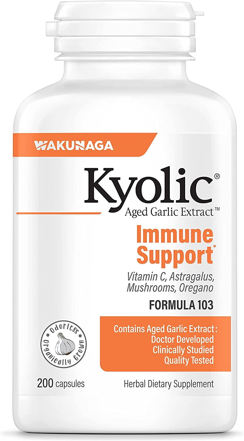 Kyolic Aged Garlic Extract Immune Formula 103 - 200 Capsules - Walmart.com